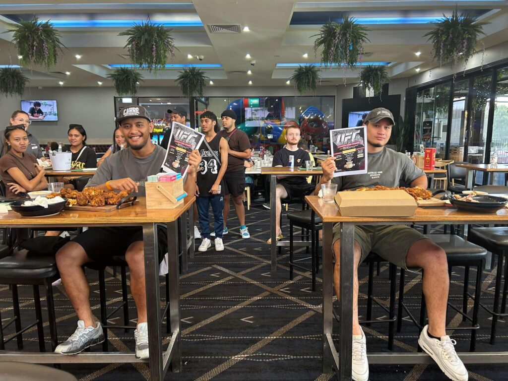 Ultimate Fried Chicken: The boys gave it a go but were defeated!